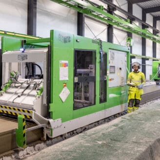 Automatic hollow core machine Modifier E9 - Elematic precast technology