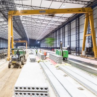 Concrete slab production | SEMI Floor | Elematic