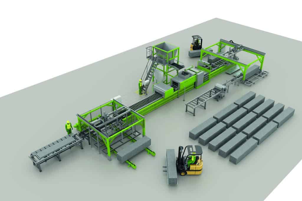 Precast partition walls | Acotec SEMI production line | Elematic