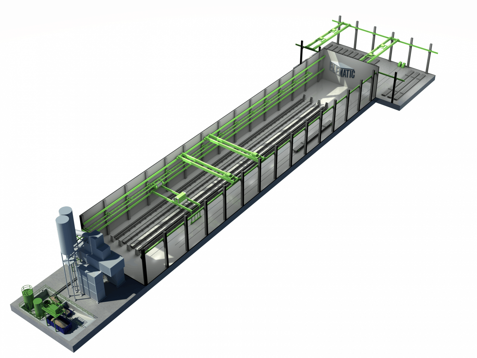 Precast concrete frame manufacturing | Elematic