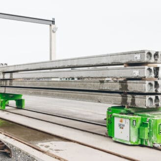 Automatic slab transportation for hollow core plants | Elematic